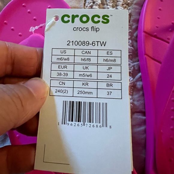 CROCS | Shoes | Crocs Vibrant Pink Flip Flops | Poshmark